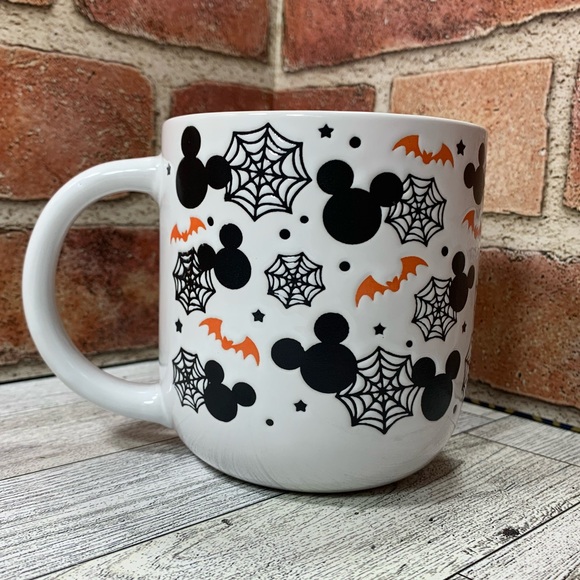 Disney | Holiday | Disney Halloween Mickey Mouse Mug Bats Spider Webs ...